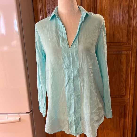 Zara | Tops | Zara Basic Cotton Blouse | Poshmark